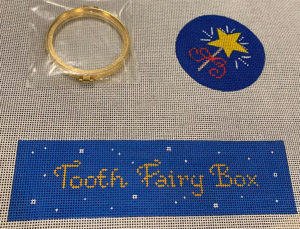 BXSR-23 - Small Round Tooth Fairy - Deep Blue and Gold with Gold